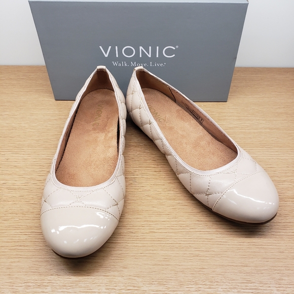 Vionic | Shoes | Vionic Spark Desiree Quilted Ballet Flat Shoes Comfort ...
